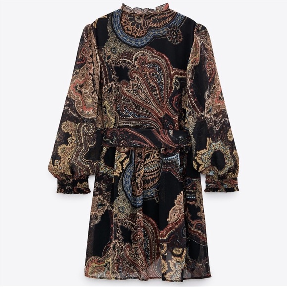 Zara | Dresses | Zara Paisley Printed Dress | Poshmark